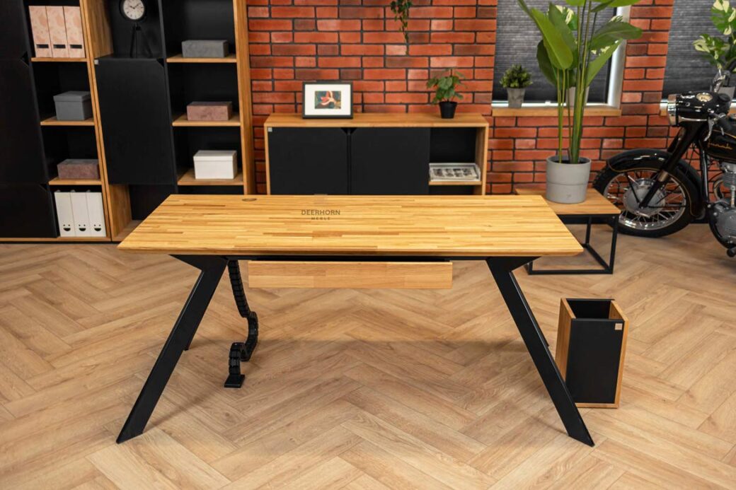 Fabelhafte Schreibtisch Mit Holzplatte Bild